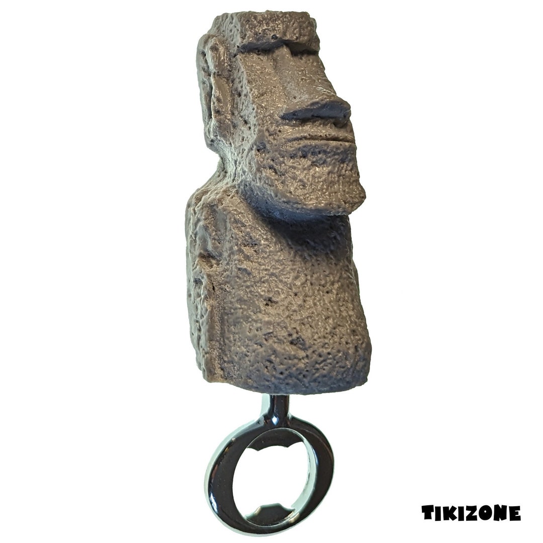 Handmade Easter Island Moai Head Tiki Bar Bottle Opener - Etsy