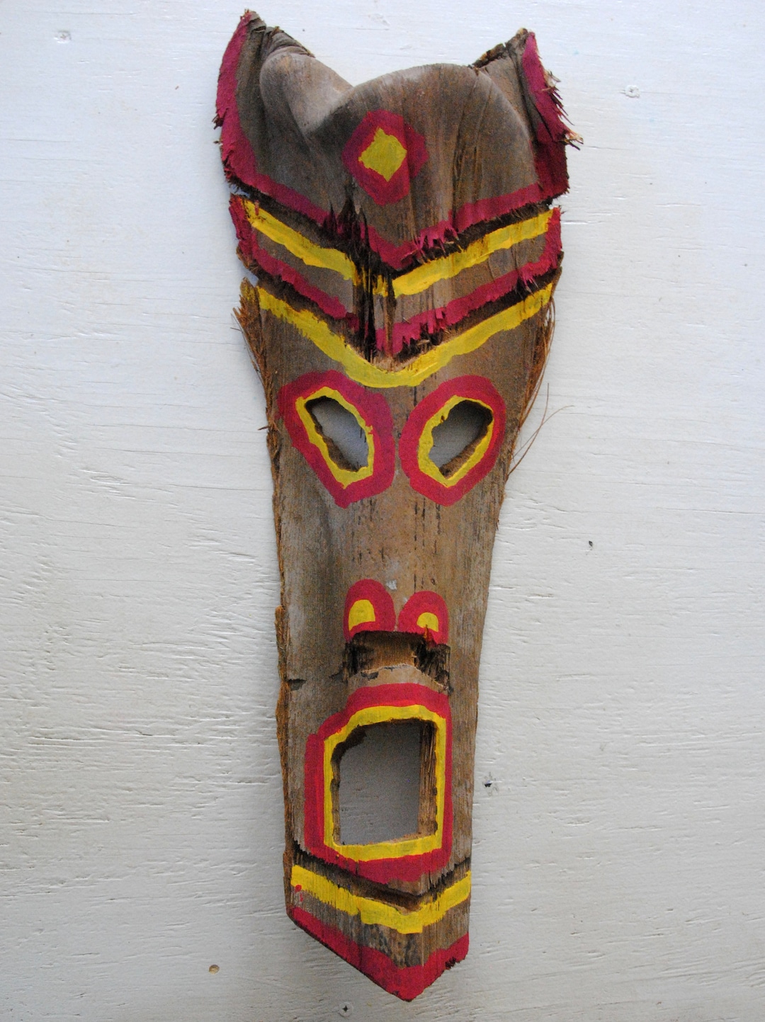 Original Painted Palm Tree Frond Tiki Mask - Etsy