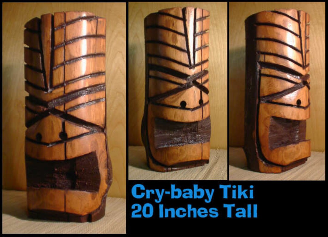 Crybaby Hand Carved Tiki Totem - Etsy