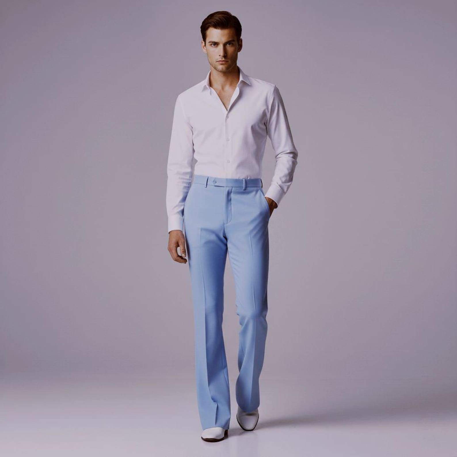Men’s Formal Pants Handmade Tailored Trousers Bell Bottom Custom Fit ...
