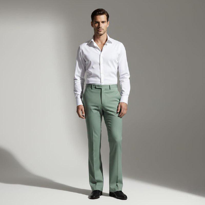 Men’s Formal Pants Handmade Tailored Trousers Bell Bottom Custom Fit ...