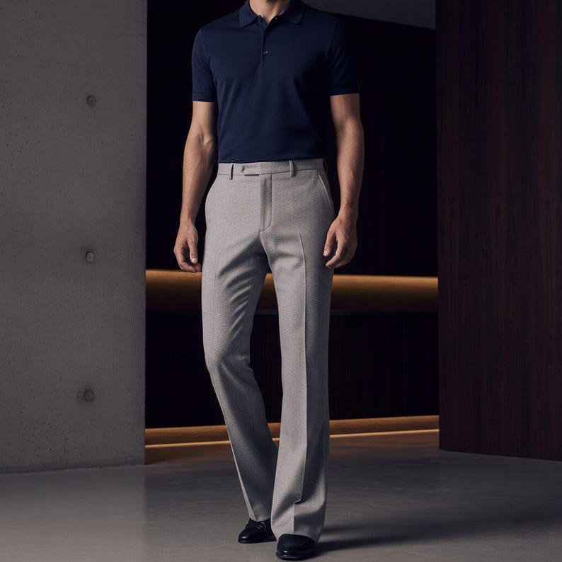 Men’s Formal Pants Handmade Tailored Trousers Bell Bottom Custom Fit ...