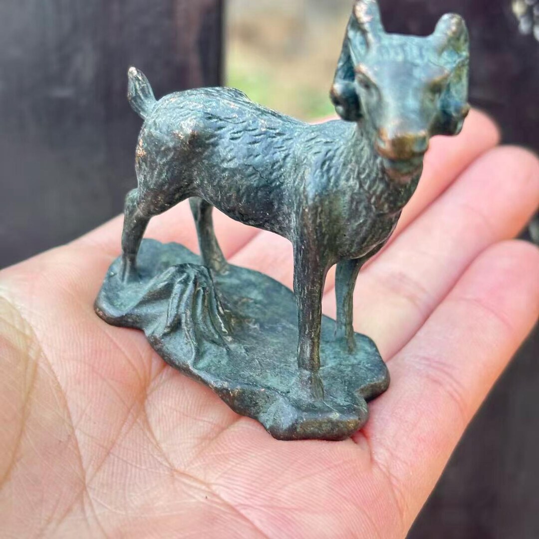 Vintage Brass Standing Goat Desk Statue Home Office Decor - Etsy