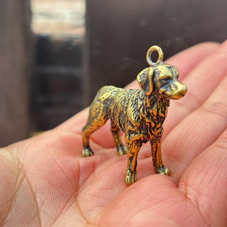 Brass Dog Pendant Feng Shui Home Protection Lucky Charm DYS038 - Etsy