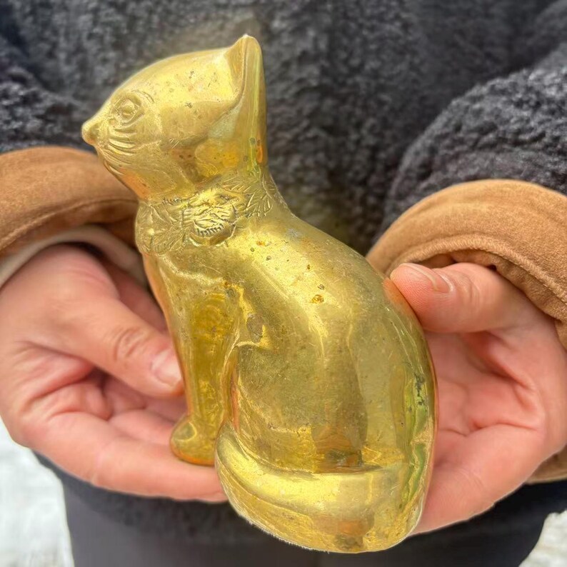 Fortune Cat Copper Statue Feng Shui Home Decor Store Gift - Etsy Australia