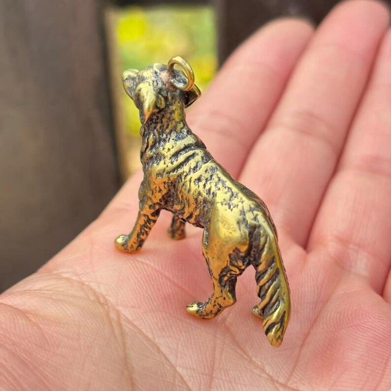 Brass Dog Pendant Feng Shui Home Protection Lucky Charm DYS038 - Etsy