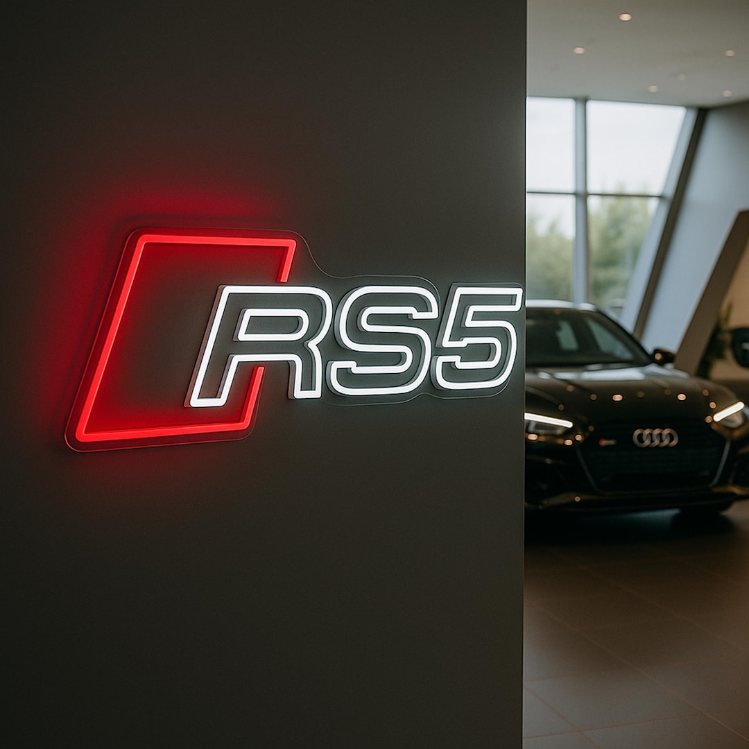 Luxury Car Logo Neon Sign, Garage Neon Sign Large, Car Logo Led Sign ...