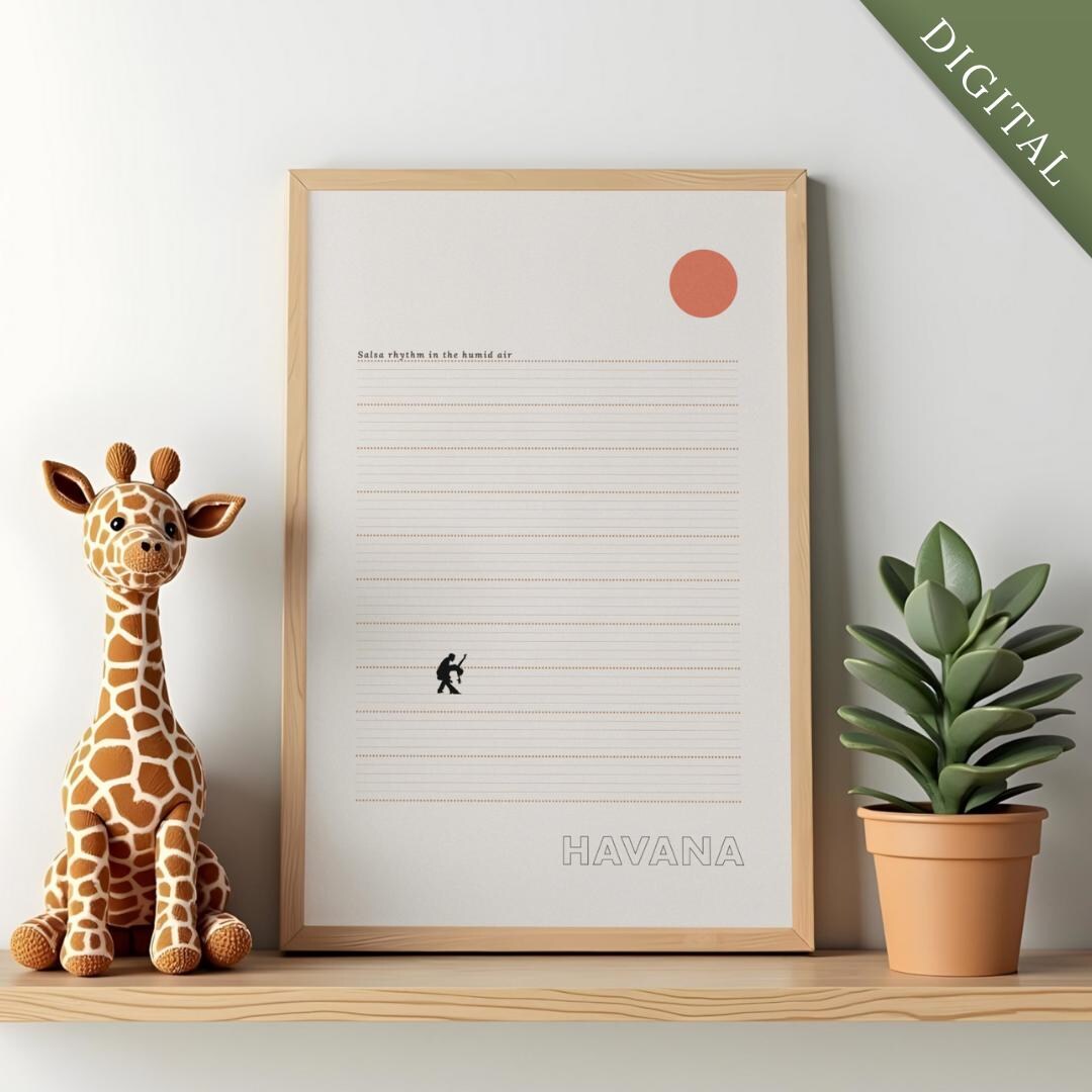 Havana Wall Art, Cuba Poster, Minimalist Tropical Print, Typography ...