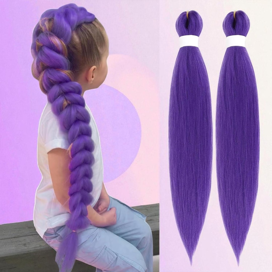 Rumi KPOP Demon Hunters Huntrix Purple Braiding Hair – Synthetic ...