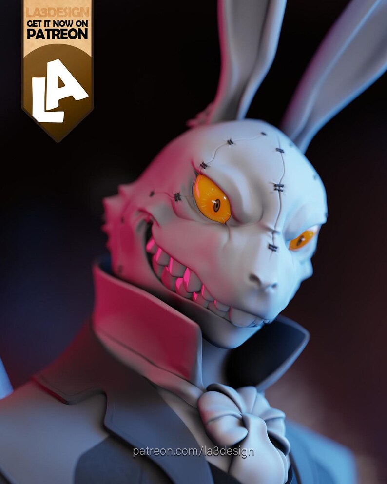 Devil May Cry Rabbit Figurine - Hand-painted Resin 3D Print Statue ...