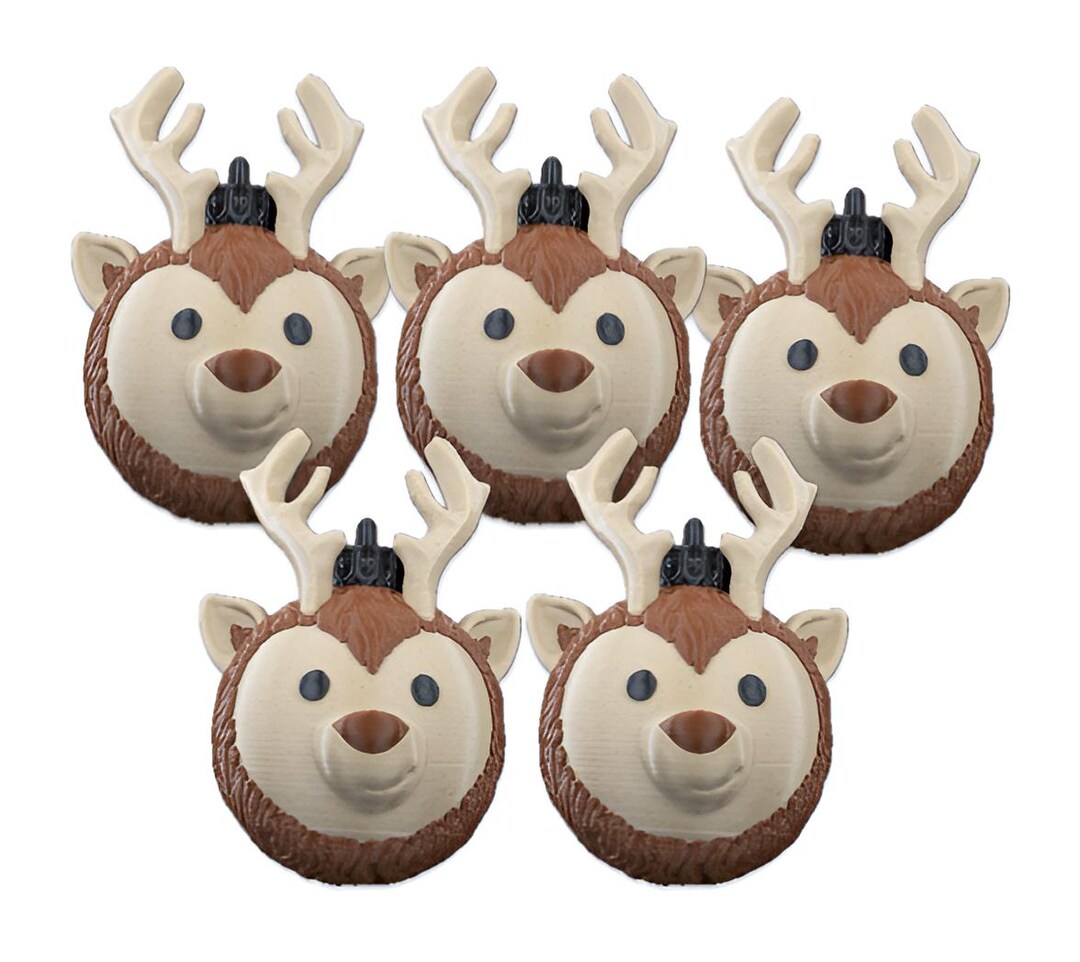 5x Reindeer Christmas Ornaments Bundle | Reindeer Baubles | Tree ...