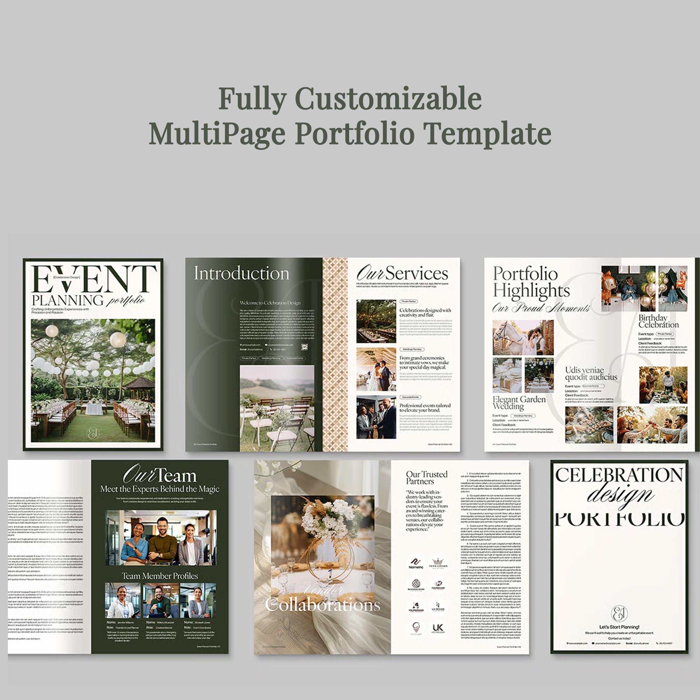 Canva Event Planner Portfolio Template – Editable Event Planning ...