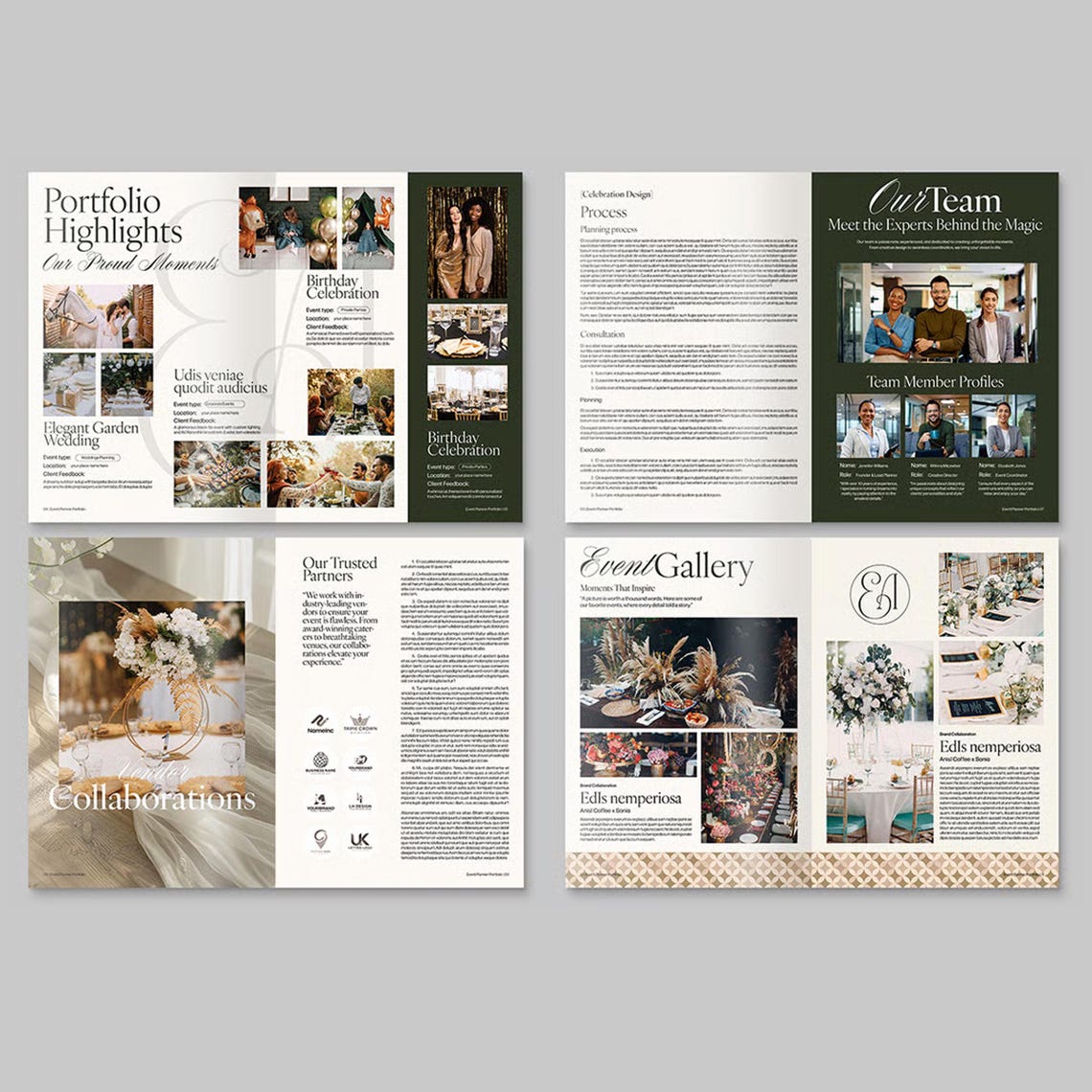 Canva Event Planner Portfolio Template – Editable Event Planning ...