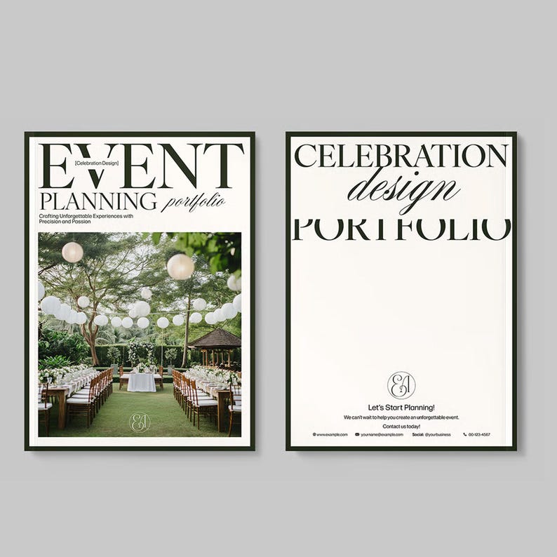 Canva Event Planner Portfolio Template – Editable Event Planning ...