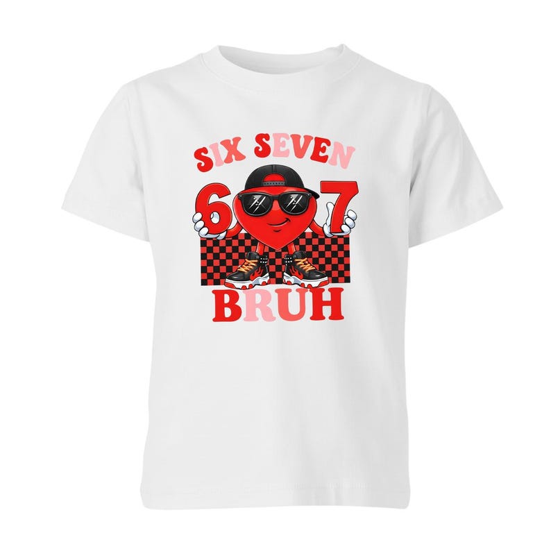 Six Seven 67 Valentine PNG, Funny Heart Meme Design for Kids Boys Girls ...