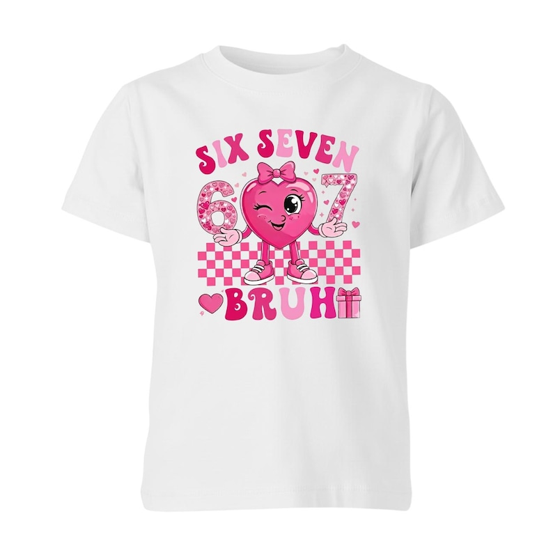 Six Seven 67 Valentine PNG, Funny Heart Meme Design for Kids Boys Girls ...