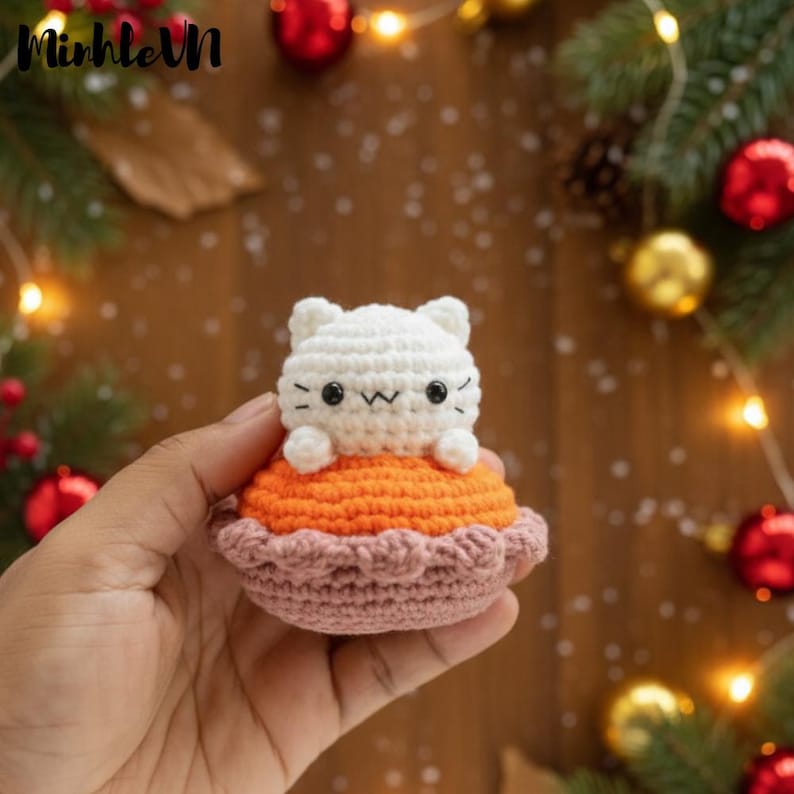 Crochet Pattern PDF – How to Make a Cute Stuffed Cat in a Cupcake ...