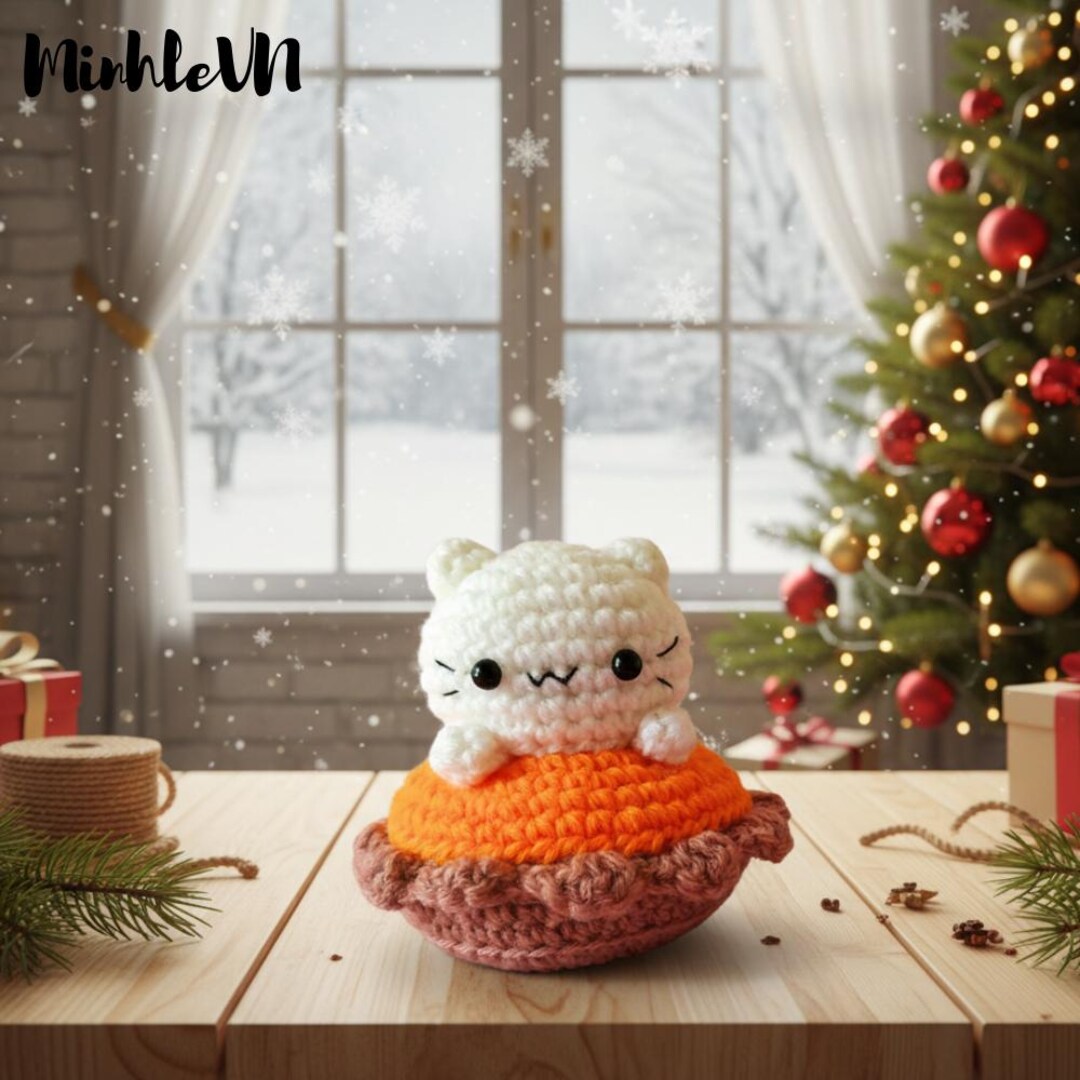 Crochet Pattern PDF – How to Make a Cute Stuffed Cat in a Cupcake ...