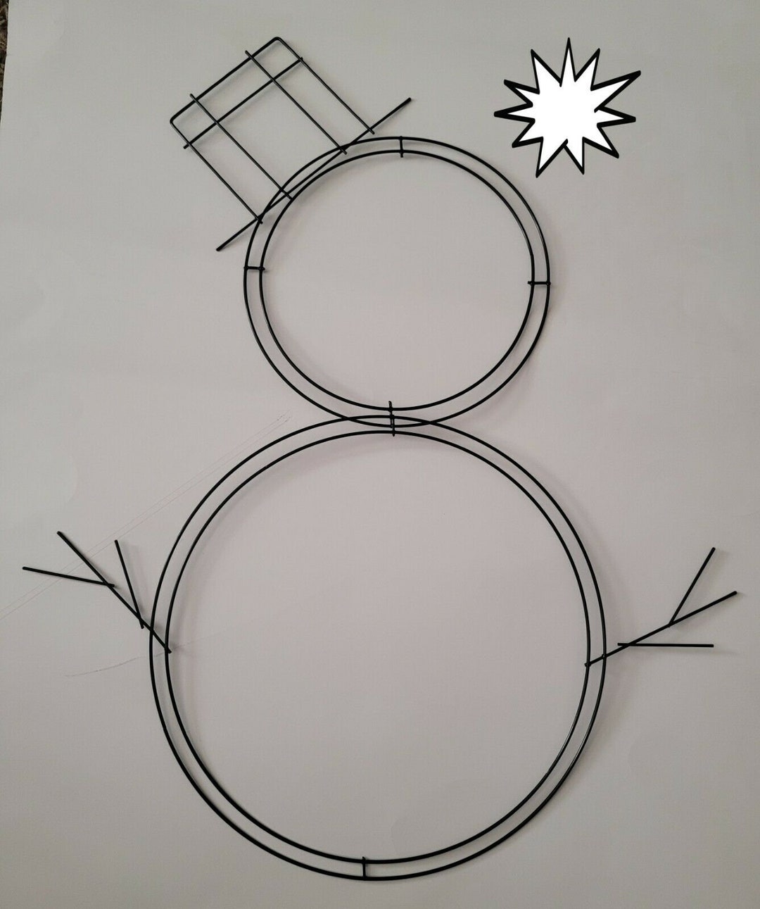 23 Snowman Metal Wreath Form DIY Deco Mesh Burlap Frame - Etsy