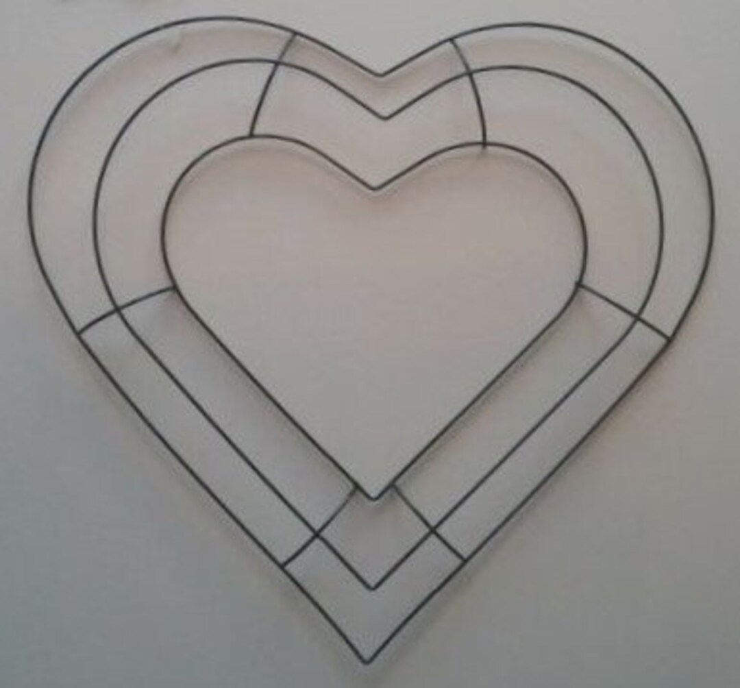 12 Heart Frame Wreath Form DIY Deco Mesh Burlap Frame - Etsy
