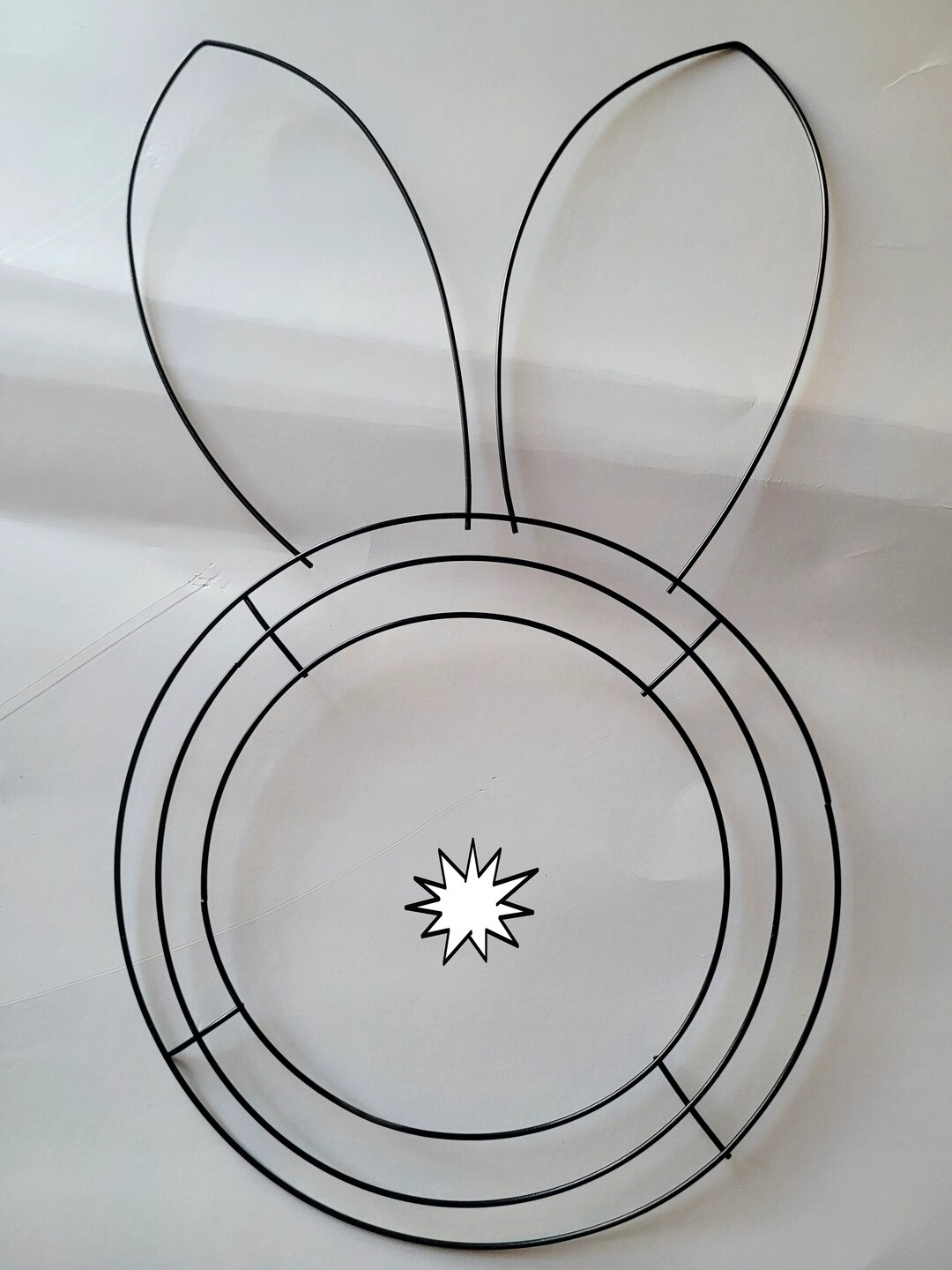 Bunny Rabbit Metal Wreath Form DIY Deco Mesh Burlap Frame - Etsy