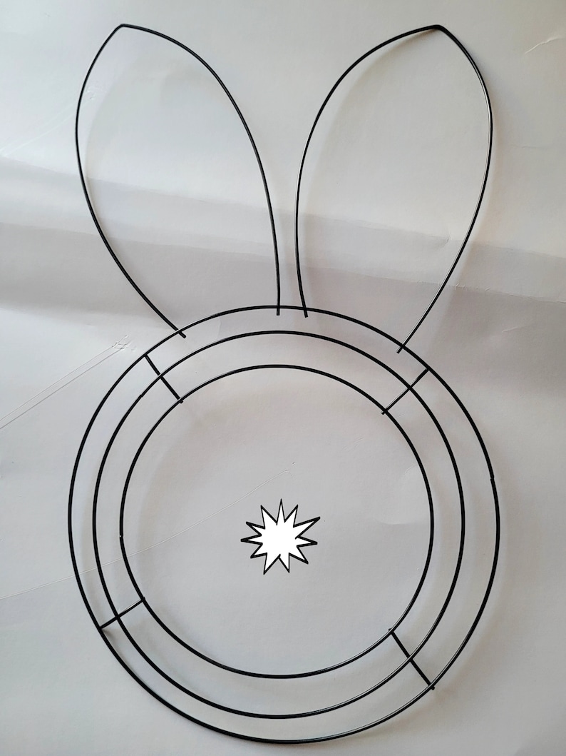 Bunny Rabbit Metal Wreath Form DIY Deco Mesh Burlap Frame - Etsy