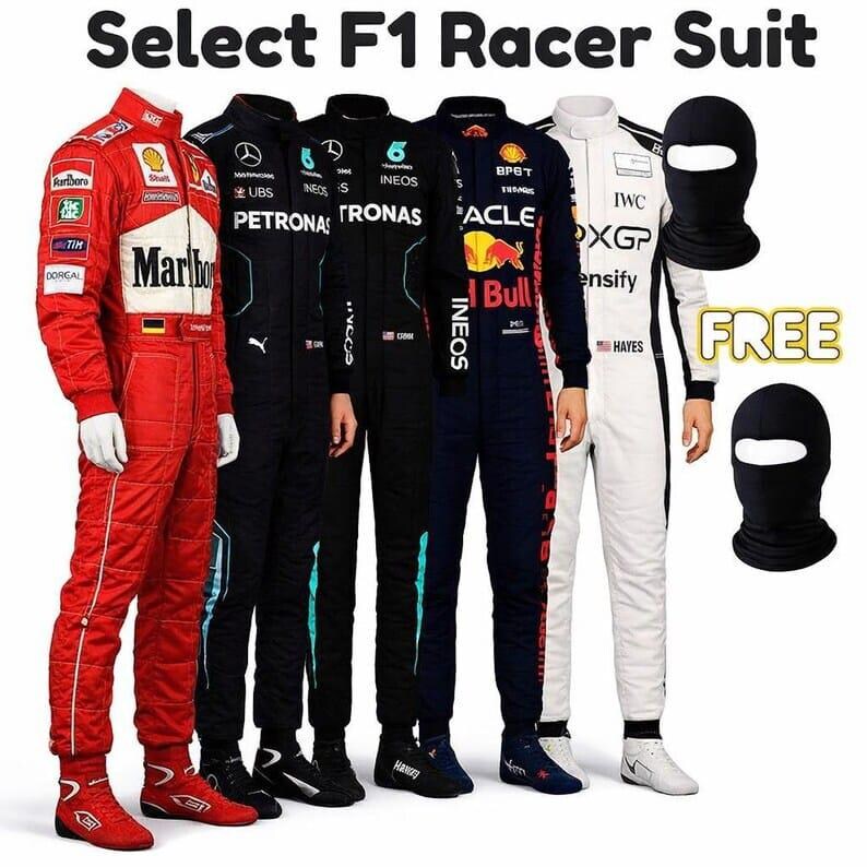 Custom F1 Racing Suit – Personalized Karting Suit, Free Balaclava ...