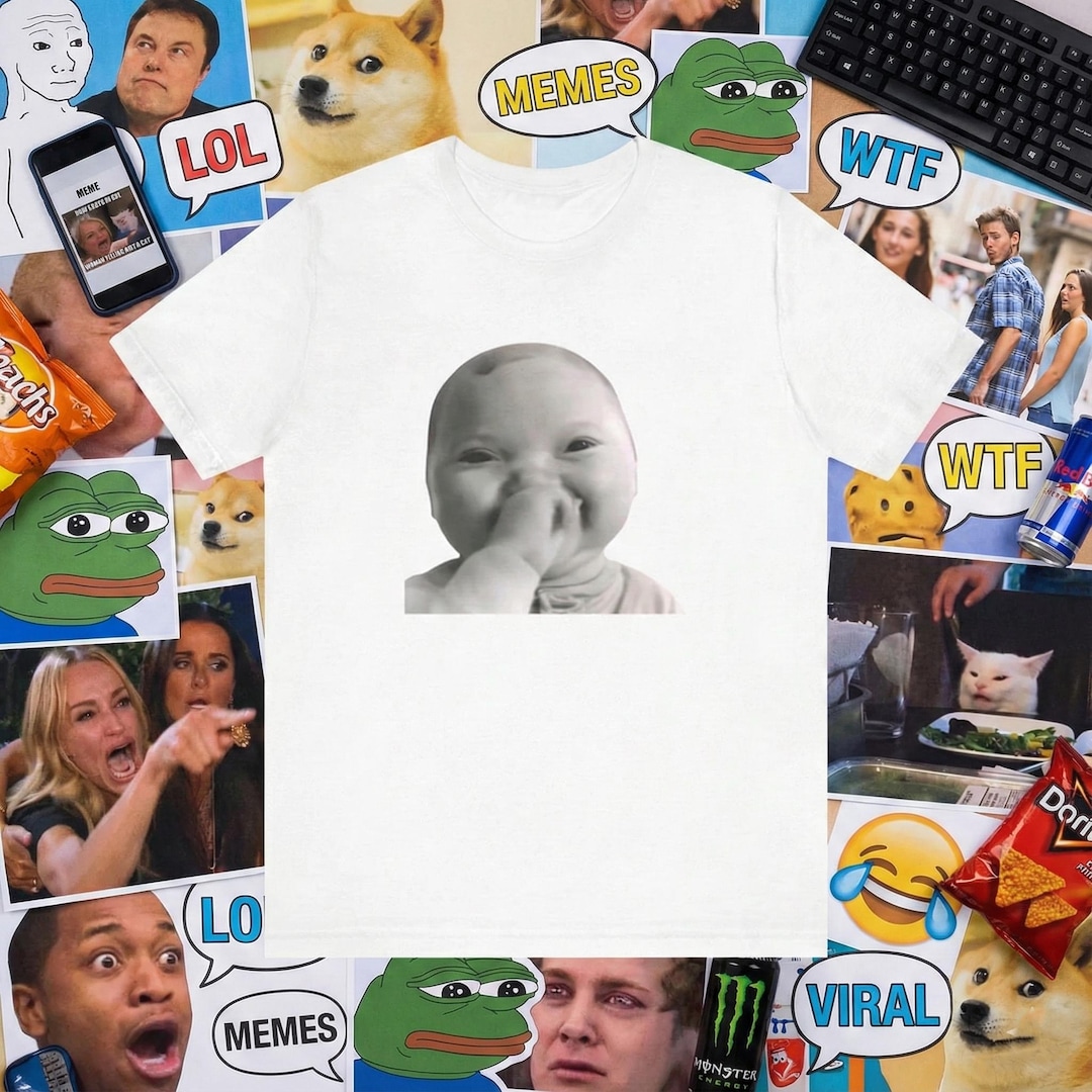 Viral AI Niche Baby Laugh Meme T-shirt – Funny Internet Meme Graphic ...