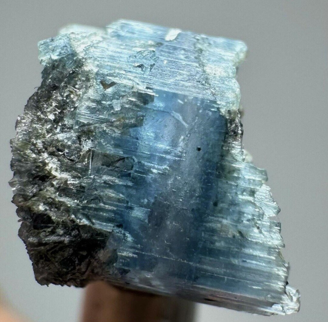 Ultra Rare!! Blue Electric Vorobyevite Alkali Beryl Crystal Raw Natural ...