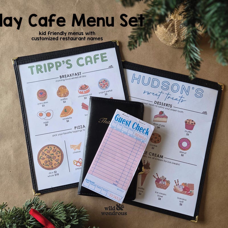 Printable Play Restaurant - Etsy