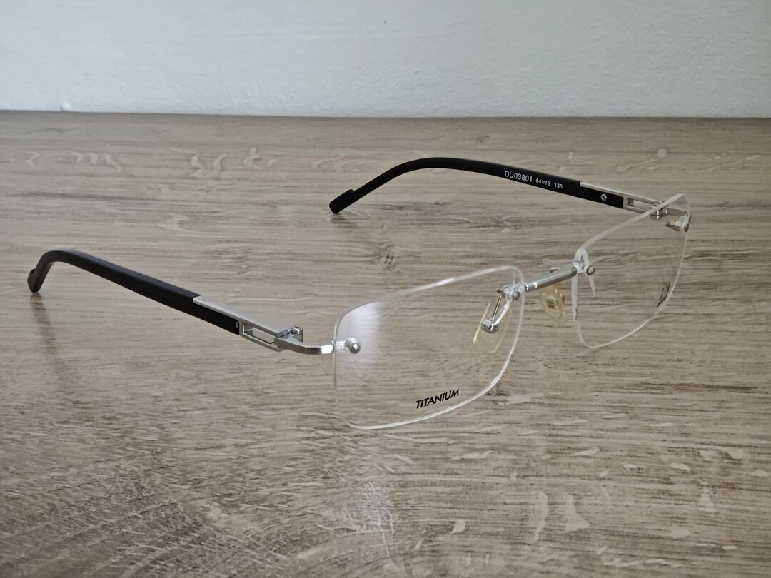 Dunhill Titanium Rimless Eyeglasses Frames DU03801 Made in Italy 54-18 ...
