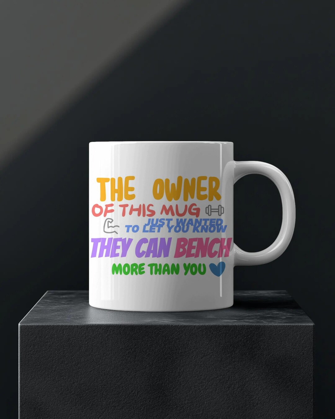 Funny Gym Mug, the Owner of This Mug Can Bench More Than You, Fitness ...