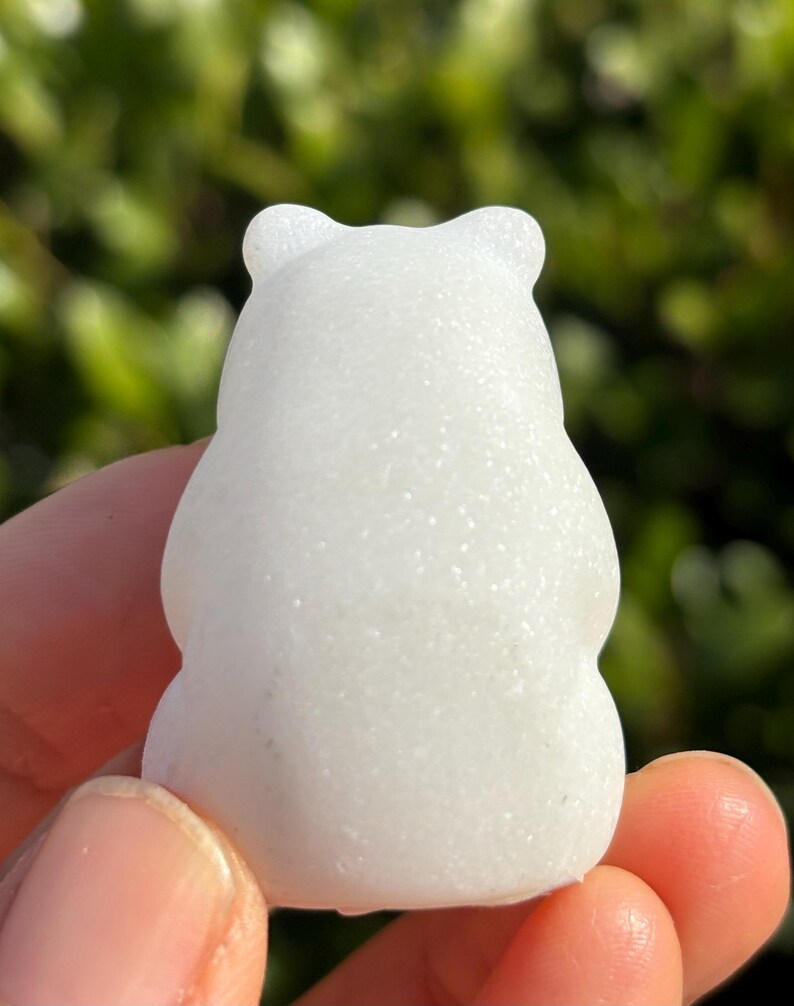White Marble Bear/ Marble Animal Cartoon Cute Crystal Carving ...
