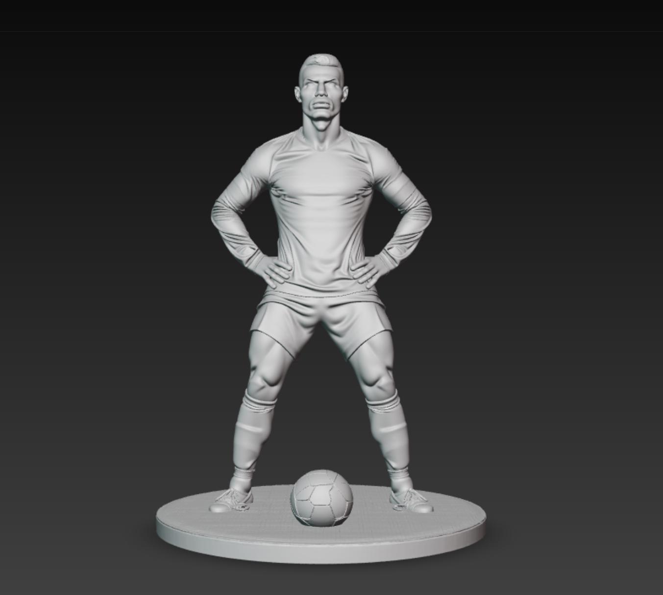 Cristiano Ronaldo 3D Model : Ronaldo STL File , Football 3D Model ...