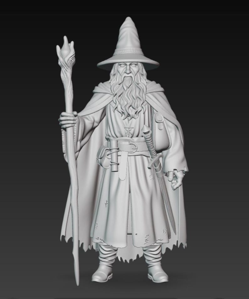 Gandalf 3D Model : Gandalf STL File , Lorf of the Rings 3D Model , Lotr ...