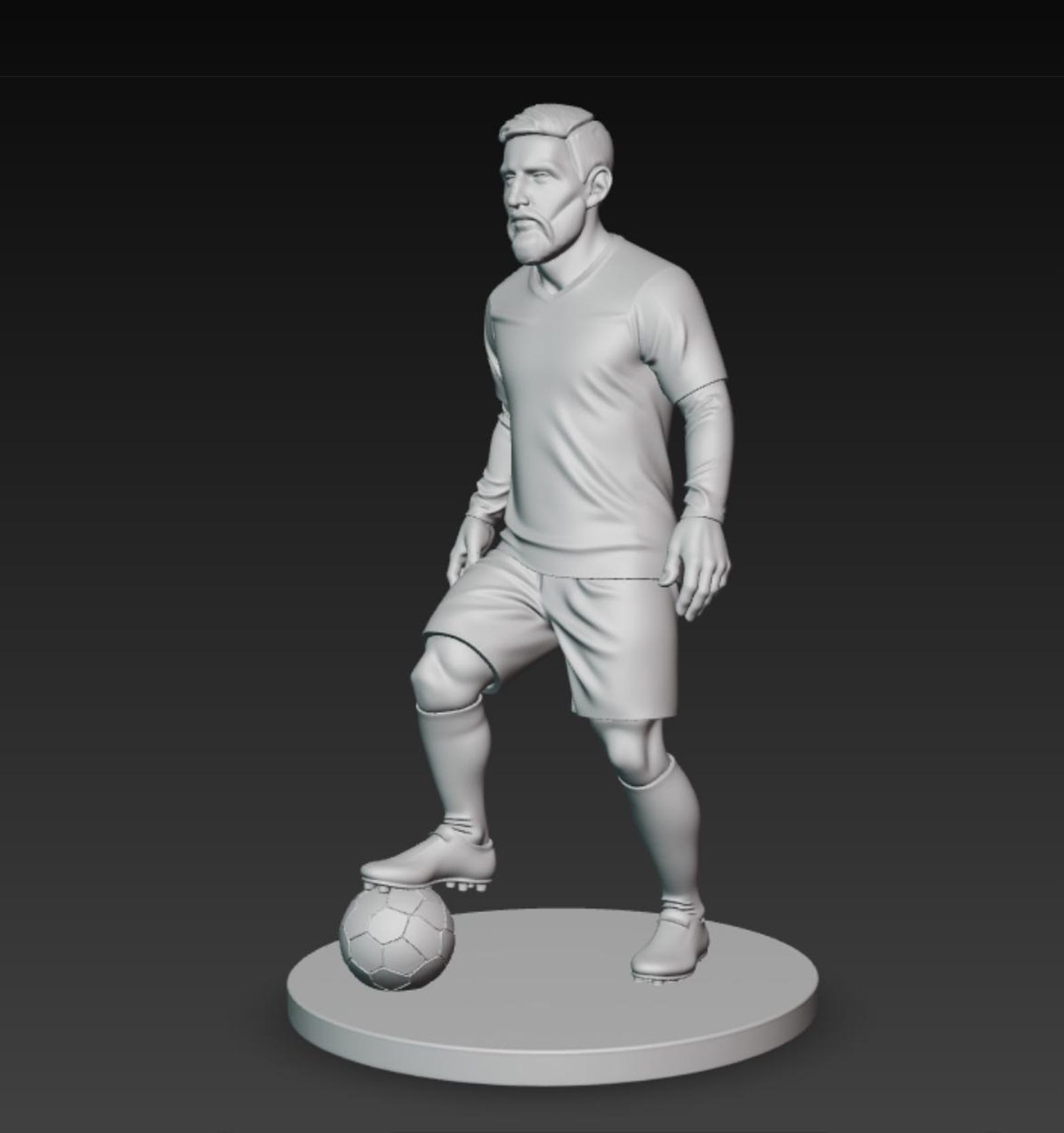 Lionel Messi 3D Model : Messi STL File , Football 3D Model , Football ...