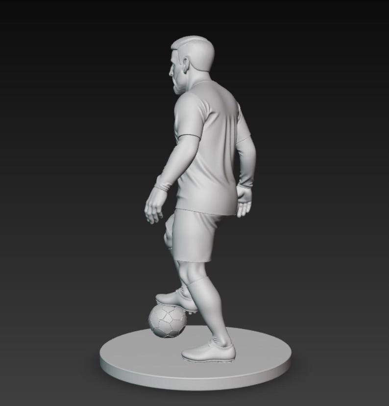 Lionel Messi 3D Model : Messi STL File , Football 3D Model , Football ...