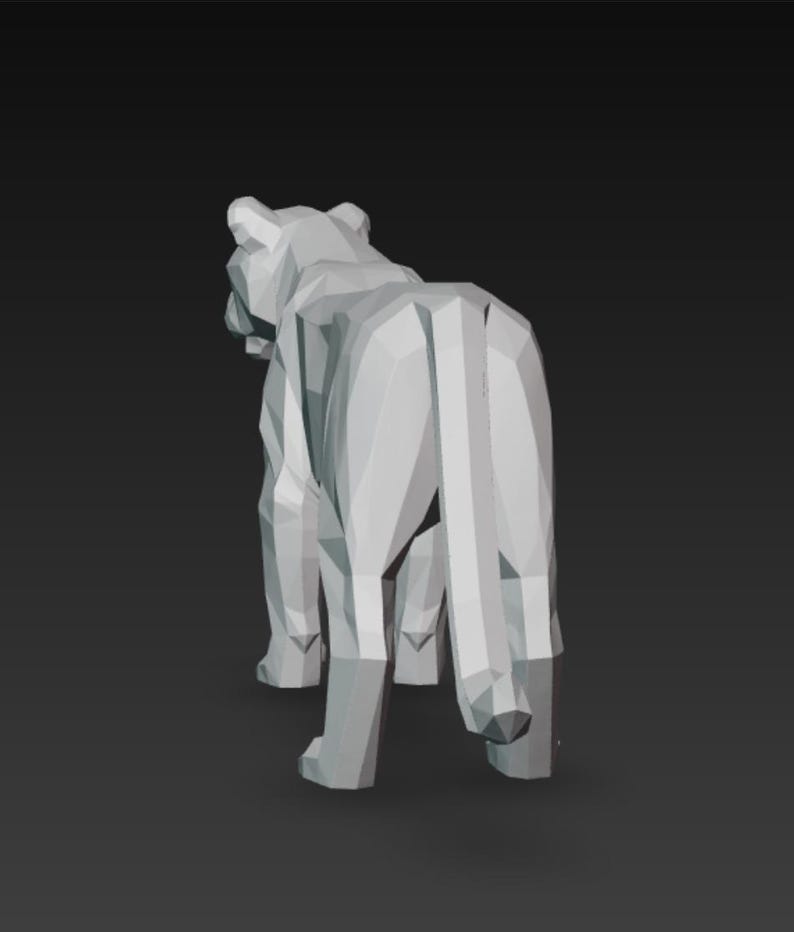 Lion 3D Model : Low Poly Lion STL File , Low Poly 3D Model , Low Poly ...
