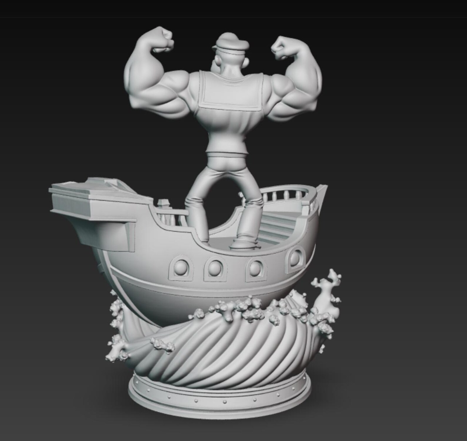 Popeye 3D Model : Popeye STL File , Sailor 3D Model , Pirates STL File ...