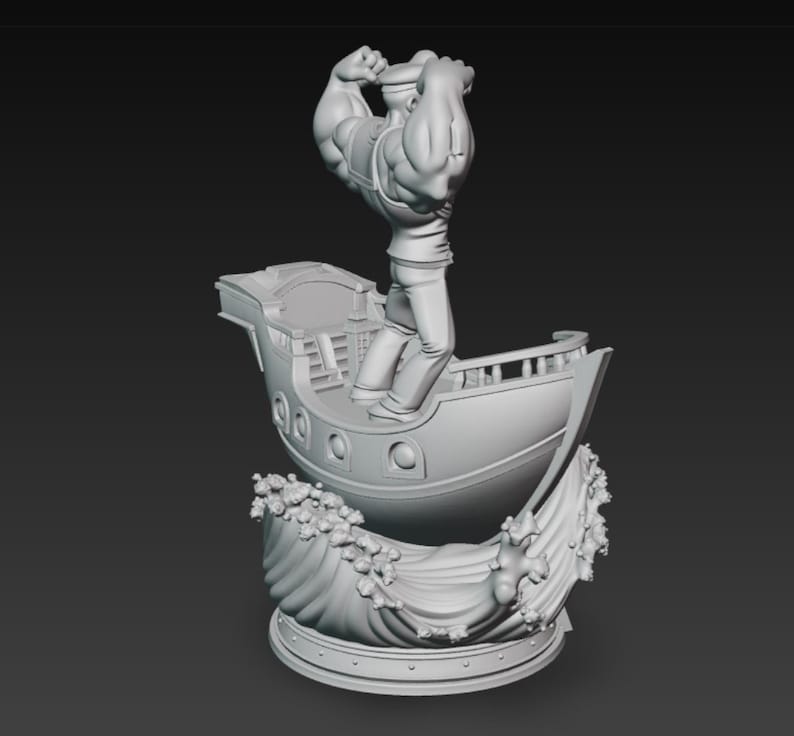 Popeye 3D Model : Popeye STL File , Sailor 3D Model , Pirates STL File ...