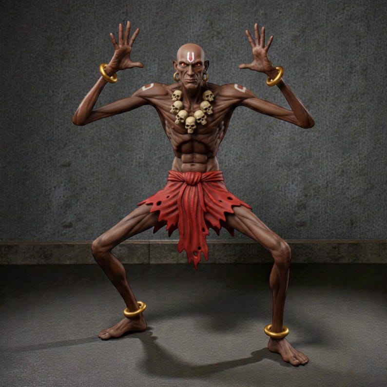 Dhalsim 3D Model : Dhalsim STL File , Game 3D Model , Fighter Stl File ...