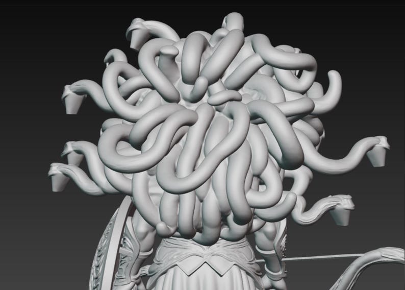 Medusa 3D Model : Medusa STL File , Mythology 3D Model , Medusa 3D ...