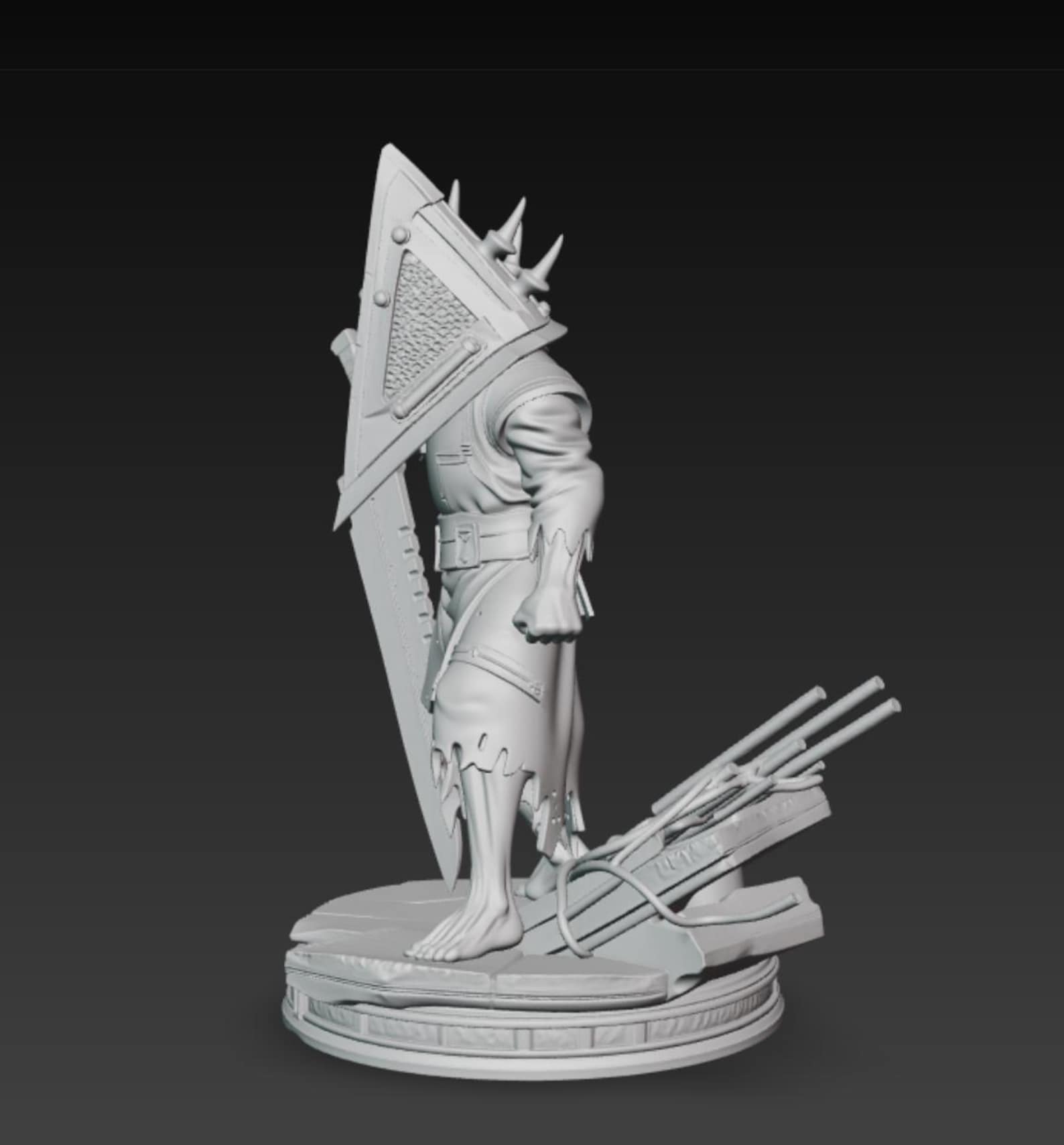 Pyramid Head Silent Hill STL File | Horror Game Statue 3D Print Model ...
