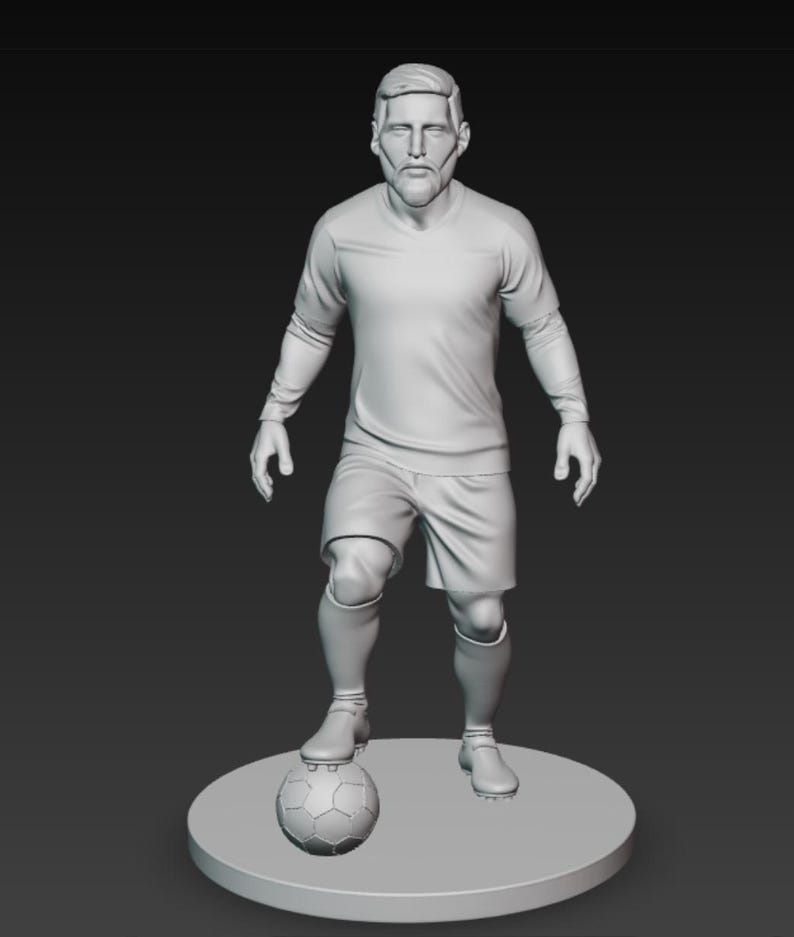 Lionel Messi 3D Model : Messi STL File , Football 3D Model , Football ...