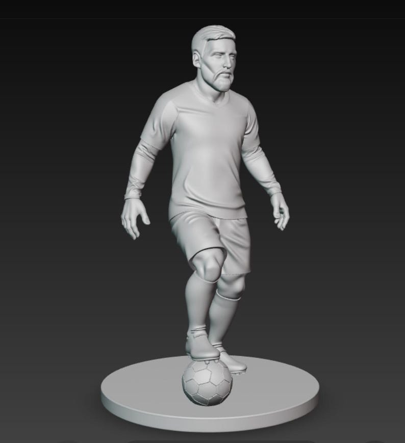 Lionel Messi 3D Model : Messi STL File , Football 3D Model , Football ...
