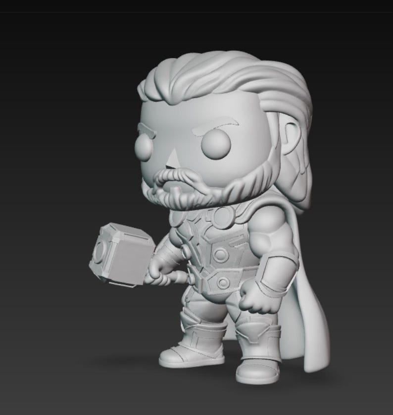 Thor 3D Model File : Thor Chibi STL File , Avengers 3D Model, Avengers ...