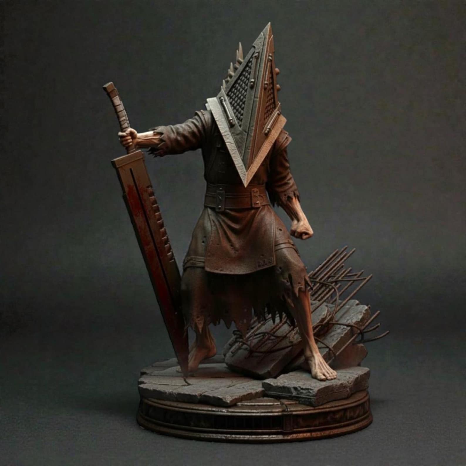 Pyramid Head Silent Hill STL File | Horror Game Statue 3D Print Model ...