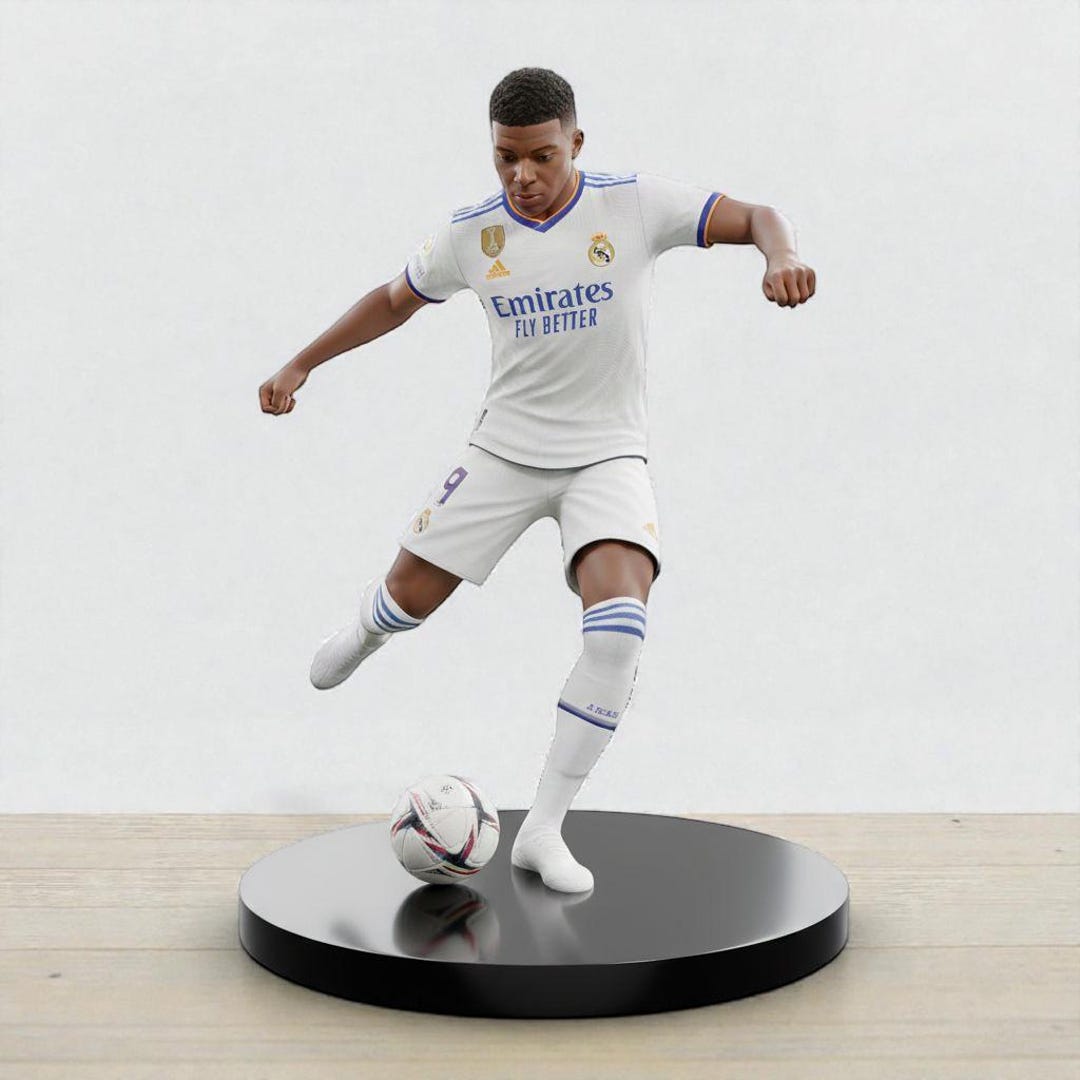 Modelo 3D do Mbappé: Arquivo STL do Kylian Mbappé, Modelo 3D de Futebol ...