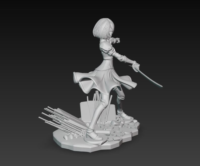 2b - Nier Automa 3D Model : Yorha 2B 3D Model , 2B STL File , High ...