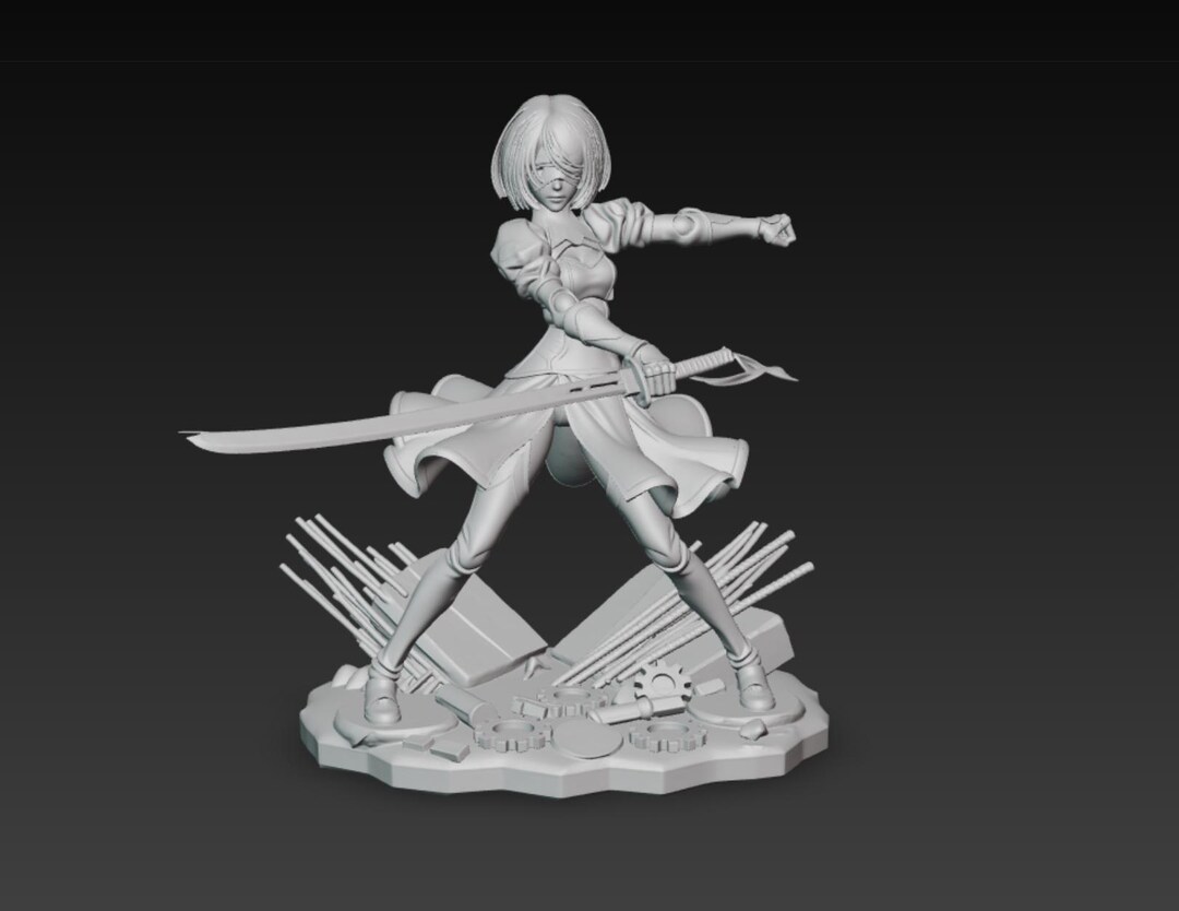 2b - Nier Automa 3D Model : Yorha 2B 3D Model , 2B STL File , High ...